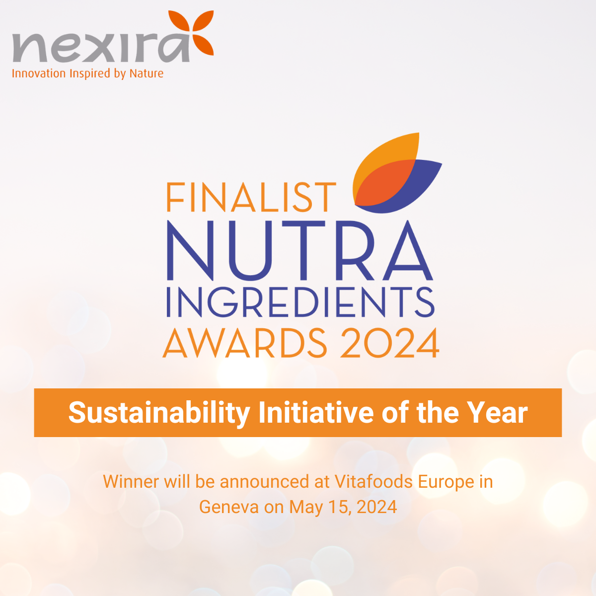 inavea™ is finalist for the Sustainability Initiave of the Year - Nexira